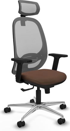 Piqueras y Crespo Stuhl Home Office Cilanco mit 2D-Armlehnen, h&ouml;henverstellbarer Lendenwirbelst&uuml;tze und Kopfteil, h&ouml;henverstellbar und neigbar. Ausgestattet mit 3 Posit