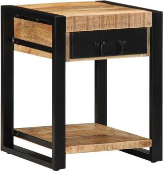 vidaXL Vidaxl - Table dappoint 40x40x50 cm bois massif de manguier brut