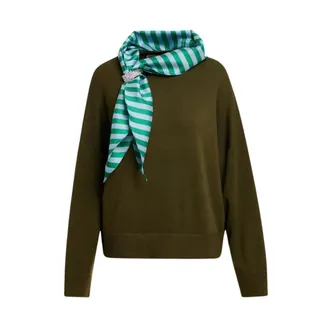 Essentiel Femme, Pulls, Vert, Taille: 38 FR Pull Kurtis avec &eacute;charpe