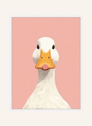 Liv Corday Wandbild Duck Face Mit Rahmen weiss