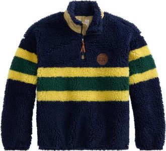 Ralph Lauren Roll-neck Striped Fleece Sweater