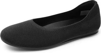 Dream Pairs Ballerines Femmes Flexible Chaussure de Plates Confortables Ballerine Respirant et Antidérapant pour Conduite Marche Noir SDFA2423W Taille 38.5