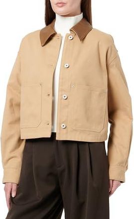 HUGO BOSS Andeso-1-d_b Jacket_Flat, Beige Ouvert, 44 Femmes