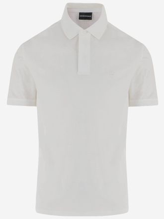 Emporio Armani Polo en coton m&eacute;lang&eacute; avec logo