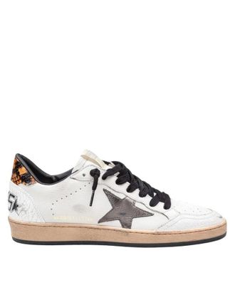 Golden Goose Low-Top Sneaker - White/Grey Ballstar Leather Sneakers - Gr. 44 (EU) - in Wei&szlig; - f&uuml;r Damen