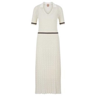 HUGO BOSS Faselia Midikleid f&uuml;r Damen, Jerseyware (Wei&szlig;)