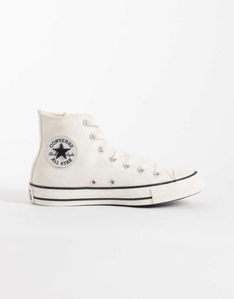 Converse Chuck Taylor All Star - Baskets montantes avec perles - Blanc cass&eacute;-Gris