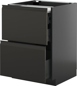 IKEA METOD / KNIVSHULT Unterschr auszb Arbeitsfl/3 Schubl