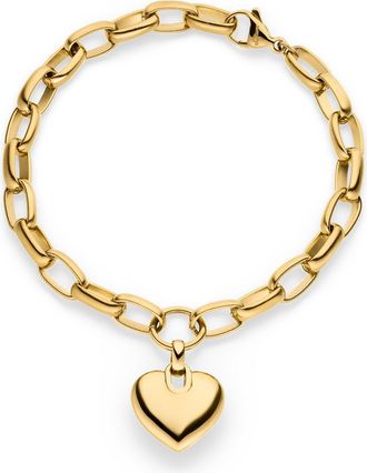s.Oliver Bracelet - Elegantes Armband aus poliertem Edelstahl - gold - Gliederkette verstellbar bis 20 cm - wasserfest & hautfreundlich