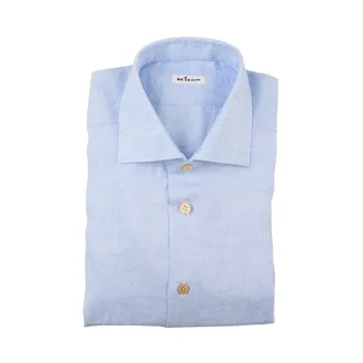 Kiton Homme, Chemises, Bleu, Taille: L Chemise en lin