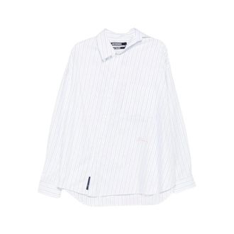 Jacquemus Chemise en Coton &agrave; Rayures Verticales - Homme - Chemises - Blanc - Taille: L