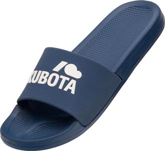Kubota Basic Badelatschen Herren & Damen - Rutschfest Badeschuhe - Flip Flops f&uuml;r Sauna & Strand - Leichte Hausschuhe - Dunkelblau 42