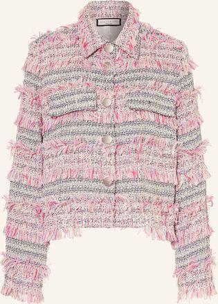 Sem per Lei Sem Per Lei Kastenjacke Aus Boucl&eacute; Mit Glitzergarn rosa