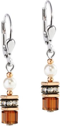 Coeur de Lion Ohrringe - Ohrringe Sparkling Princess Mocha Mousse - Gr. unisize - in Braun - f&uuml;r Damen