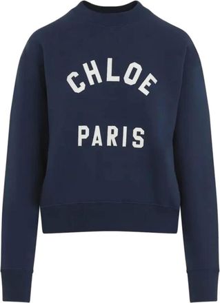 Chlo&eacute; Femme, Sweatshirts et sweats &agrave; capuche, Bleu, Taille: 36 FR SweaT-shirt Bleu pour Femme Style D&eacute;contract&eacute;