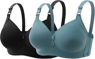 Generic Ensemble bustier pour femme - Bretelles r&eacute;glables - Couverture compl&egrave;te - Soutien-gorge confortable sans armatures - Soutien-gorge sans armatures, ver