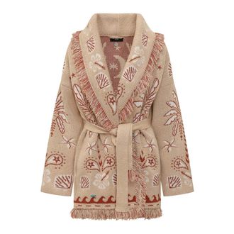 Alanui Femme, Pulls, Beige, Taille: 38 FR Echoes Of The Island Cardigan