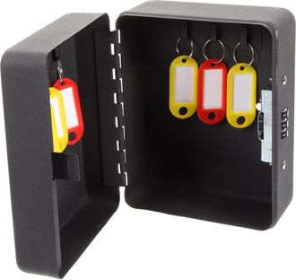 TOPBATHY Metall Schlüsselkasten Stelligem Zahlenschloss Stabile Wandmontage Großer Schlüsselstauraum Abschließbarer Schlüsselhalter für Haus Büro Immobilienver