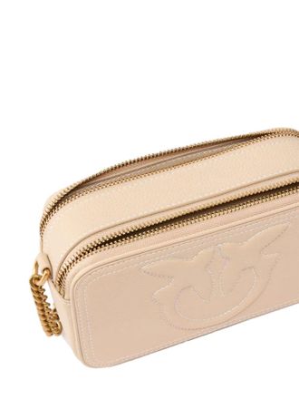Pinko Womens Crossbody Bag Beige Grigio Sheep Leather - Crossbody-Bags