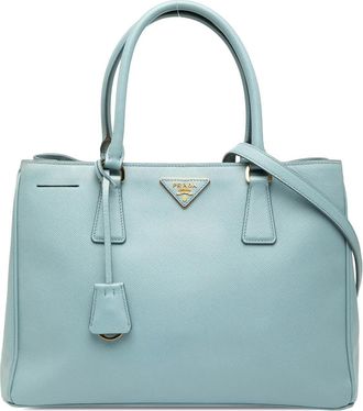 Prada Hobo Bags - Medium Saffiano Lux Galleria Satchel - Gr. unisize - in Blau - f&uuml;r Damen