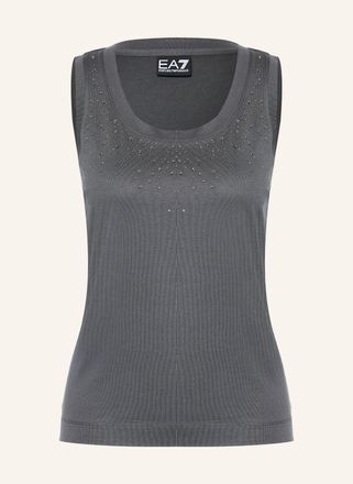 Emporio Armani ea7 Emporio Armani Top Mit Schmucksteinen grau