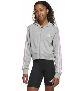 adidas 3 Stripes Cropped Jr - Kapuzenpullover - M&auml;dchen