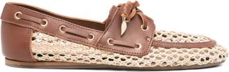 Ancient Greek Sandals Plaria lace-up boat shoes - Braun