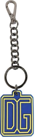 Dolce & Gabbana Homme, Accessoires, Bleu, Taille: ONE Size Rubber Logo Keyring
