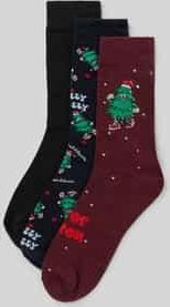 Jack & Jones Socken mit Motiv-Stitching Modell Jolly im 3er-Pack