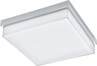 Eglo LED Deckenlampe Isletas, Deckenleuchte, Stahl in chrom, Glas mit Kristalleffekt in weiss neutralwei&szlig; IP44