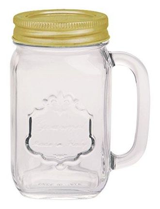 Excelsa Mug und Spender Tasse Country mit Kapsel CL 48, Glas, transparent, 7.5 x 10 x 13.5 cm