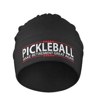 Generic Femme Homme Bonnets Tricot&eacute; Le Pickleball Rend La Retraite Formidable &Agrave; Nouveau Bonnet dhiver Classique Bonnet &Agrave; Revers Chaud Bonnets De Ski pour Hive