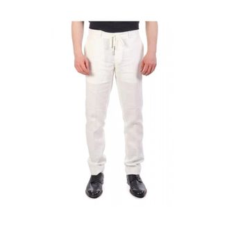 Michael Kors Homme, Pantalons, Blanc, Taille: XL Pantalon Chino en Lin