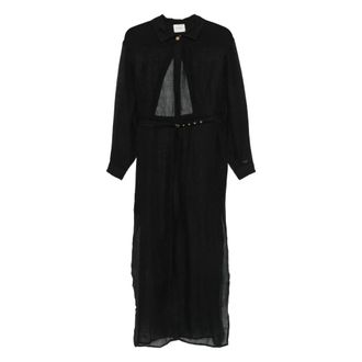 Le Kasha Femme, Robes, Noir, Taille: 38/40 FR Jabal Halterneck Belted Midi Dress