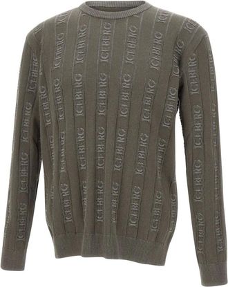 Iceberg Homme, Pulls, Gris, Taille: S Pull Ras du Cou avec Logo