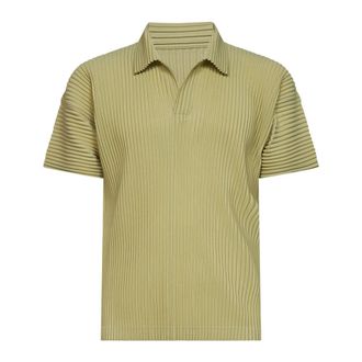Issey Miyake Homme, Tops, Vert, Taille: XL Polo Chemises