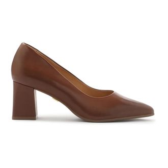 Kazar Braune Lederschuhe mit Pfennigabsatz - - Shoes - Damen - Braun - 37 EU
