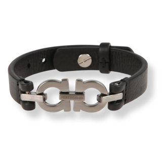 Ferragamo Double Gancini Armband - - Accessories - Herren - Schwarzk - ONE SIZE