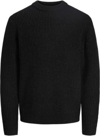 Jack & Jones Jorbleecker Knit Crew Neck BF, Noir, XS Homme