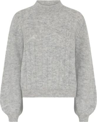 Bruuns Bazaar Femme, Pulls, Gris, Taille: 38 FR Pulls &agrave; col rond