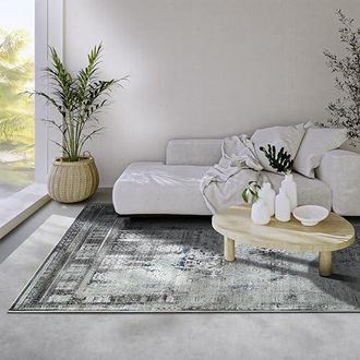 Villeroy & Boch Kurzflor Teppich Agnes - Klassischer Wohnzimmerteppich - Dicht gewebt - Vintage Teppich f&uuml;r Wohnzimmer, Schlafzimmer, Esszimmer, Flur, K&uuml;che - Hellgr&uuml;