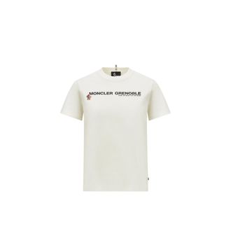 Moncler Moncler Logo Cotton T-shirt, Women, White, Size: Xl