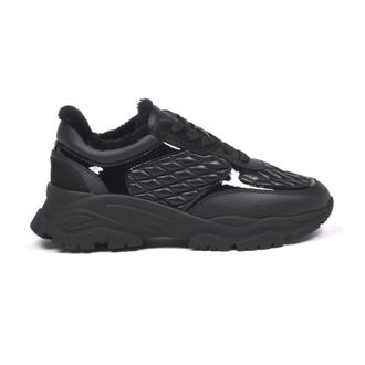 Baldinini Baskets en cuir matelass&eacute; - Femme - Chaussures - Noir - Taille: 39 EU