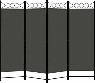 Woltu Paravent Pliable, Brise-Vue Opaque &agrave; 3 Panneaux, S&eacute;parateur de Pi&egrave;ce Amovible, 167x172cm, Gris Fonc&eacute; - Woltu