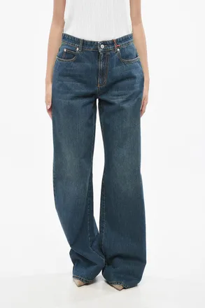 Alexander McQueen High-Waist Wide-Leg Jeans Alexander McQueen