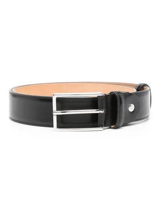 Doucal's ceinture en cuir &agrave; boucle - Noir