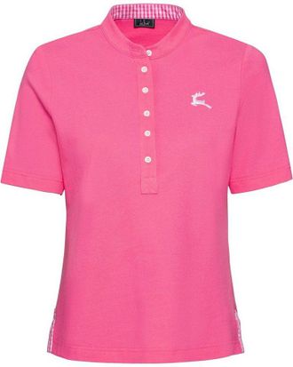 Luis Steindl T-Shirt Piqu&eacute;-Shirt mit Vichykaro-Details