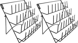 BESPORTBLE 2 St&uuml;ck Wandregale aus Robustem Eisen Wandmontiert Multifunktionale Wandaufbewahrung f&uuml;r K&uuml;che und Bad Modernes Metallregal mit Gro&szlig;em Stauraum