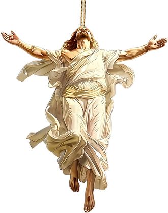 Generic Jesus Christbaum Christbaum 2D Acryl religi&ouml;se Dekoration Weihnachten Dekoration Jesus des Glaubens f&uuml;r Fenster zu Hause, Schlafzimmer, Wohnzimmer