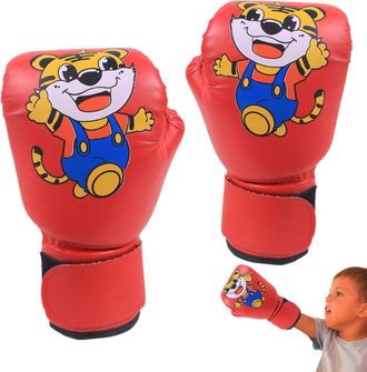 Generic Boxhandschuhe f&uuml;r Kinder, Muay Thai Handschuhe f&uuml;r Kinder, atmungsaktiver Handschuh mit Cartoon-Muster aus PU-Leder, Trainings-Boxhandschuhe, Boxhands